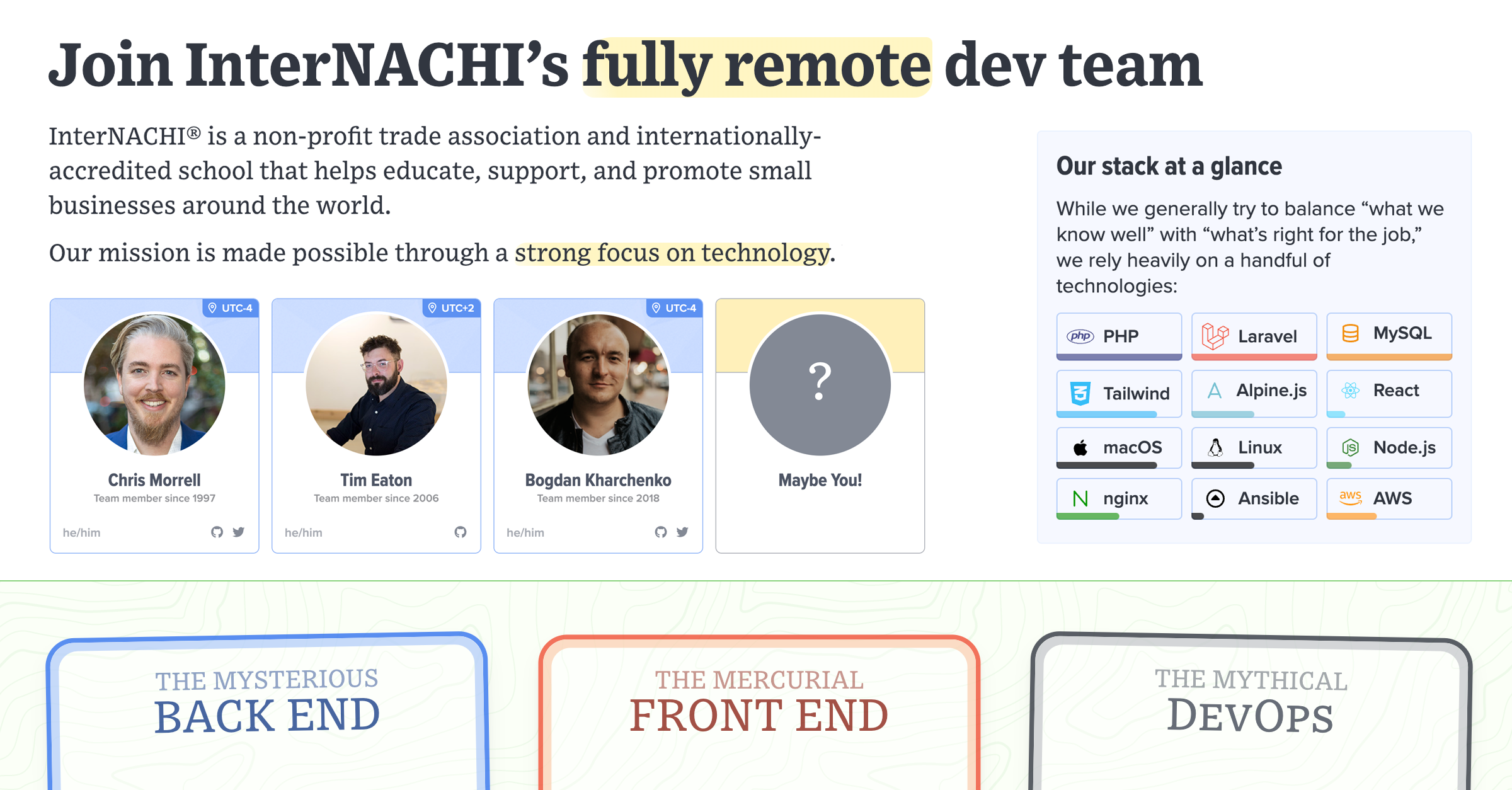 Join InterNACHI’s fully remote dev team